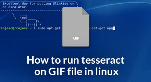 How to run tesseract on GIF file in linux - Onet IDC Onet IDC